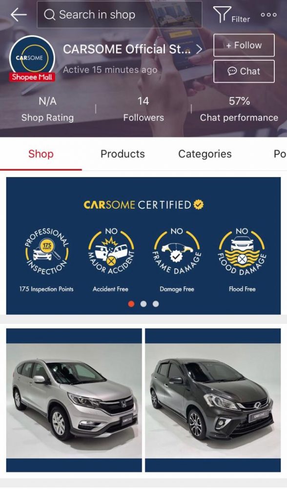 CARSOME FIRST TO SELL USED CARS ON SHOPEE - Mini Me Insights