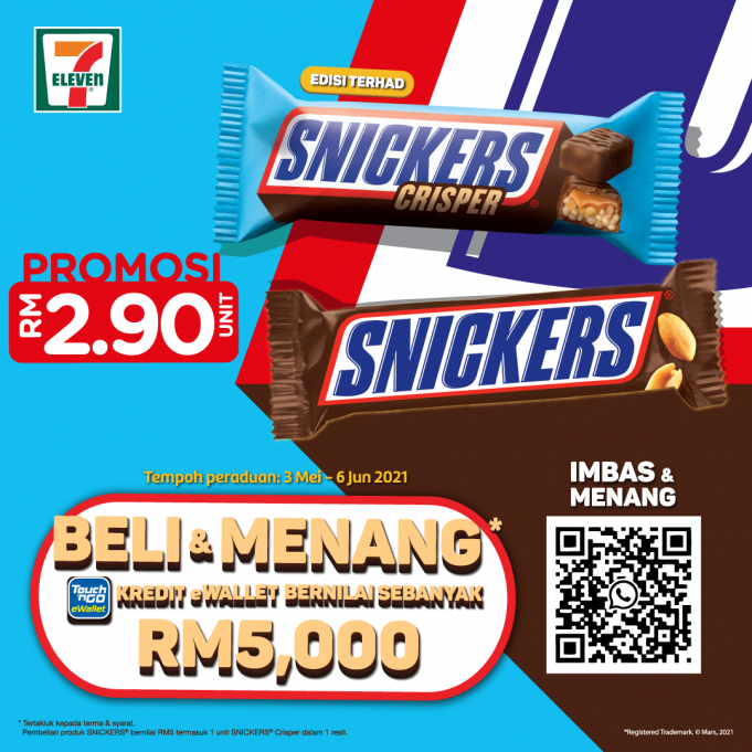 Try the limited edition Snickers Crisper at 7-Eleven Malaysia - Mini Me ...