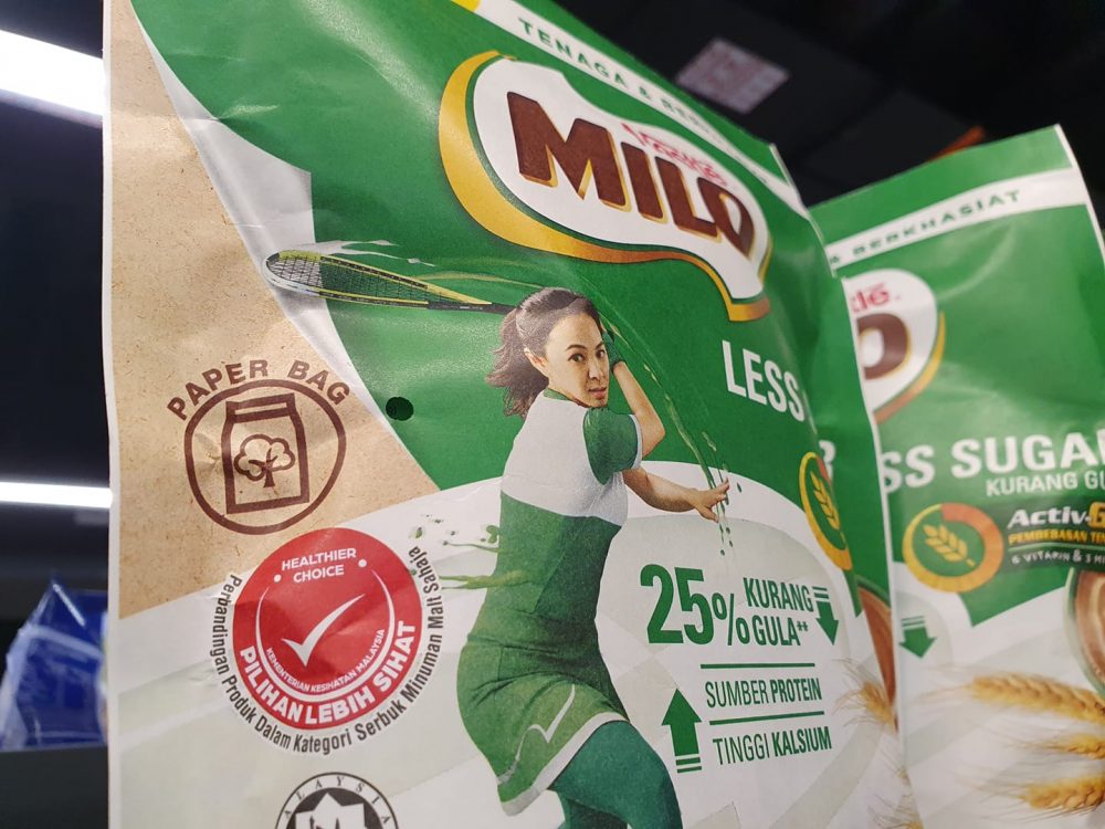 In Malaysia, MILO now comes in paper packaging - Mini Me Insights