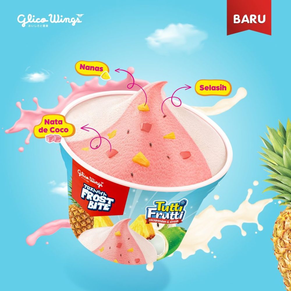 Frostbite Tutti Frutti Cup with nata de coco, basil seeds and pineapple ...