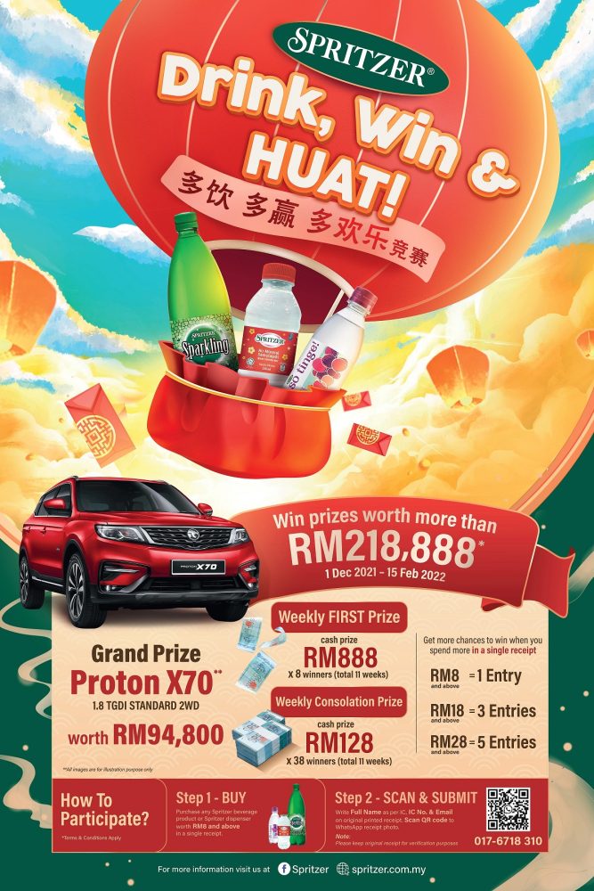 Spritzer Advocates Healthier Drinking Habits With Drink, Win & Huat ...