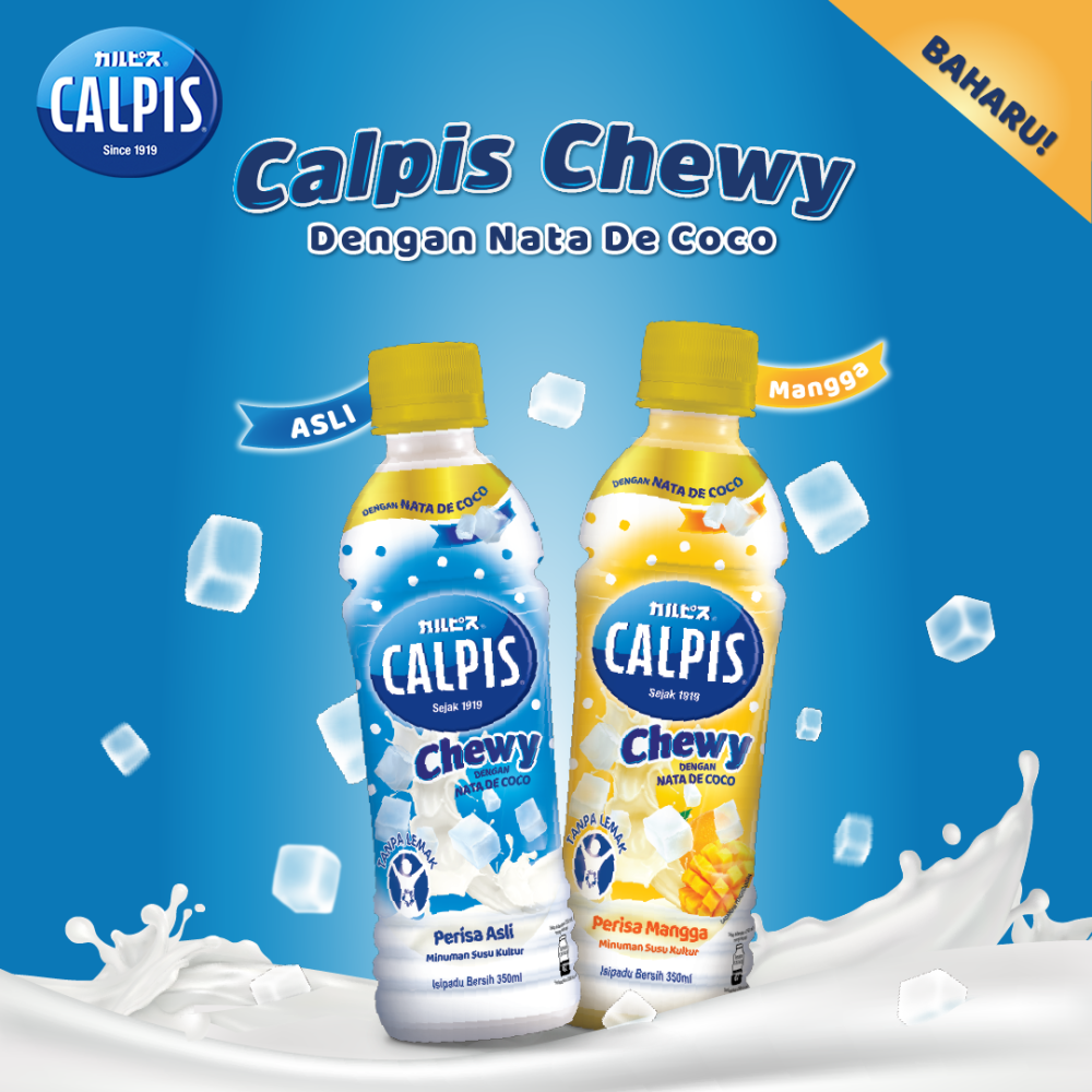 Calpis Chewy with nata de coco bits doubles the enjoyment and offers ...