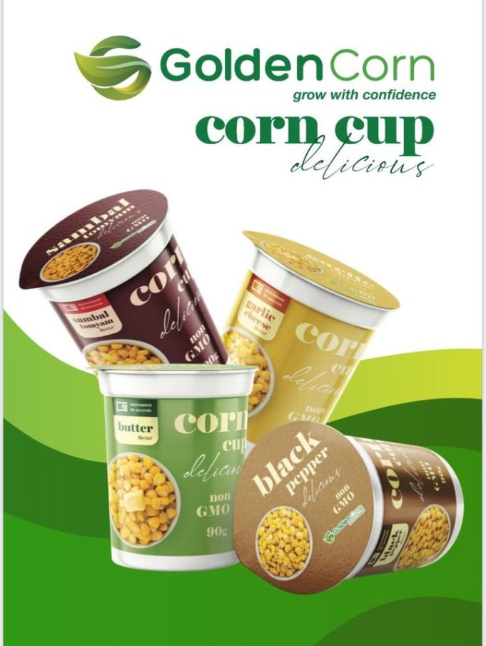 Golden Corn showcases corn in a cup with four unique flavours including ...