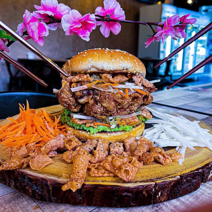 Try the new Yee Sang Burger by PC Studio Cafe - Mini Me Insights