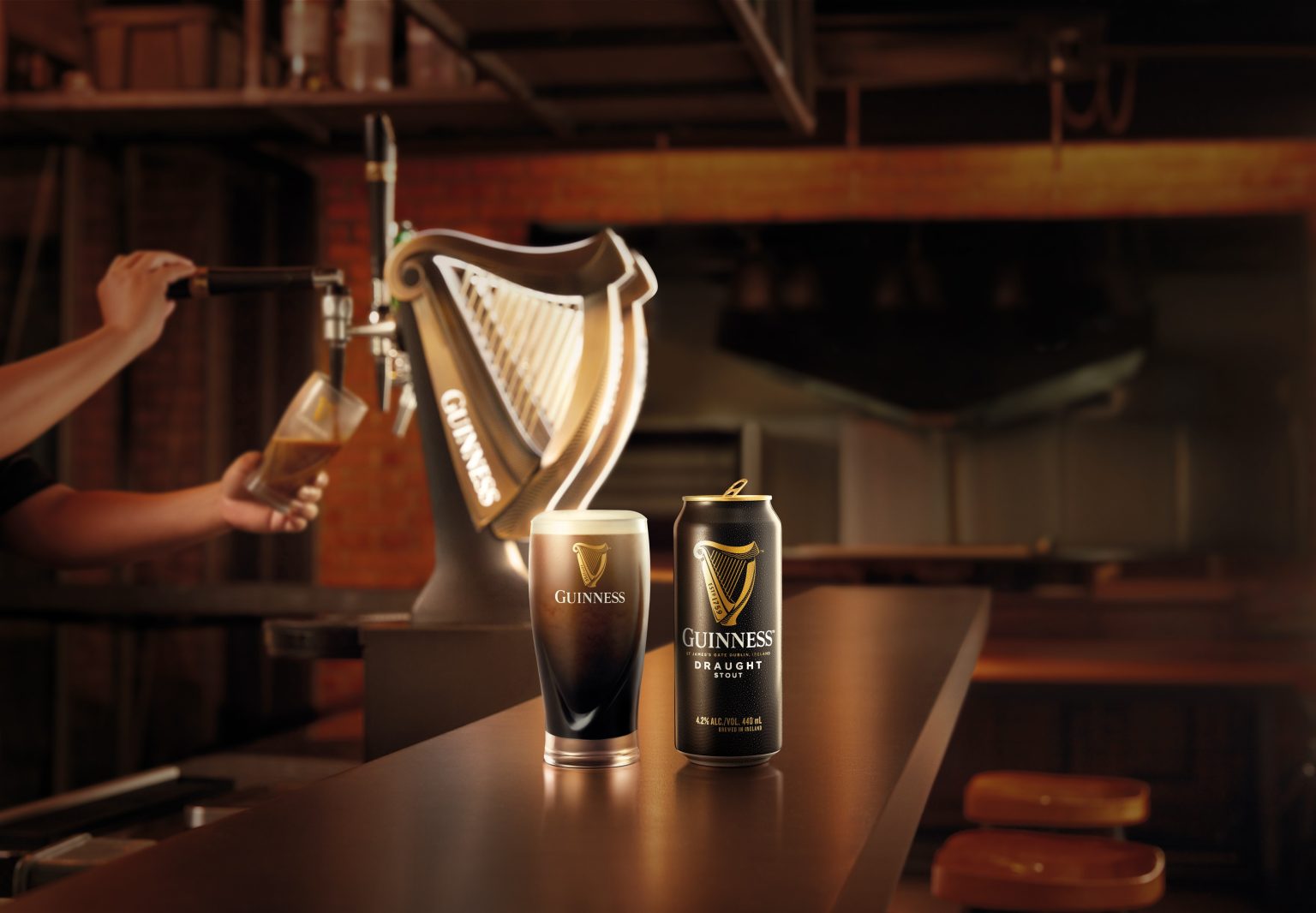 Guinness Draught in a Can - now you can bring the pub home with you ...