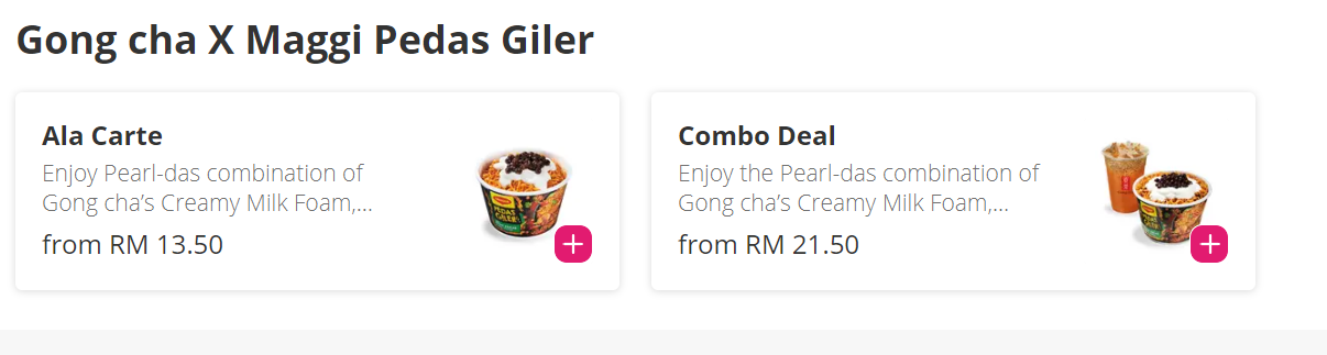 Gong Cha Malaysia brings milk tea and pearls to Maggi Pedas Giler ...
