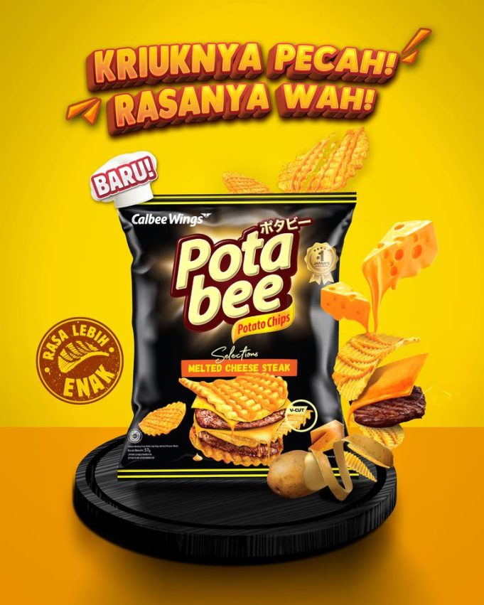 Calbee Wings Food unveils Potabee Melted Cheese Steak - Mini Me Insights