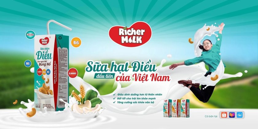 New Richer Milk cashew milk is produced from Vietnam's cashew nuts ...
