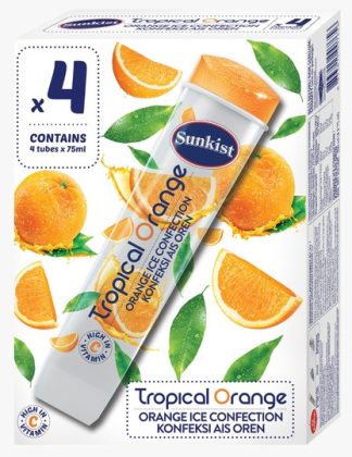New Sunkist Tropical Orange Ice Confection comes in tube and tub - Mini ...