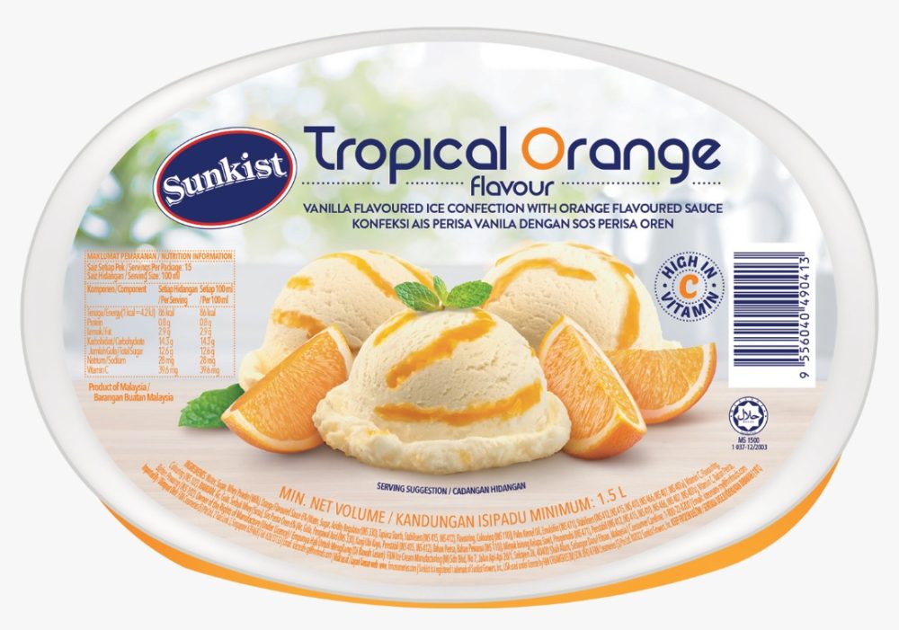 New Sunkist Tropical Orange Ice Confection comes in tube and tub - Mini ...