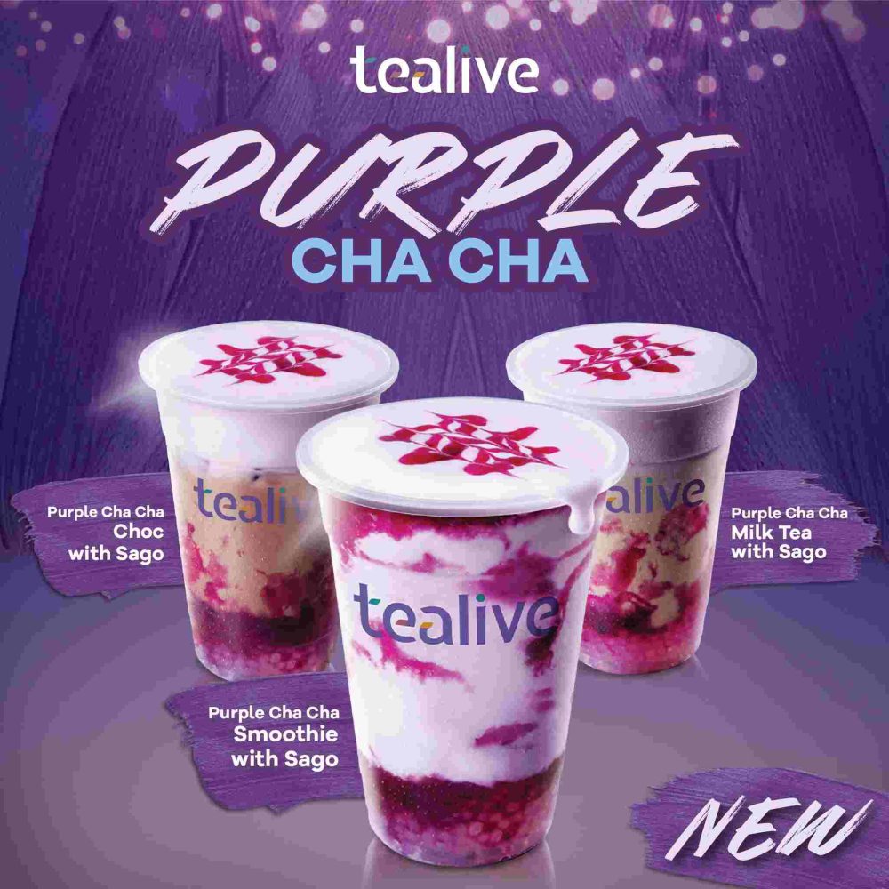 New Tealive Purple Cha Cha filled with sweet potato paste layer by ...