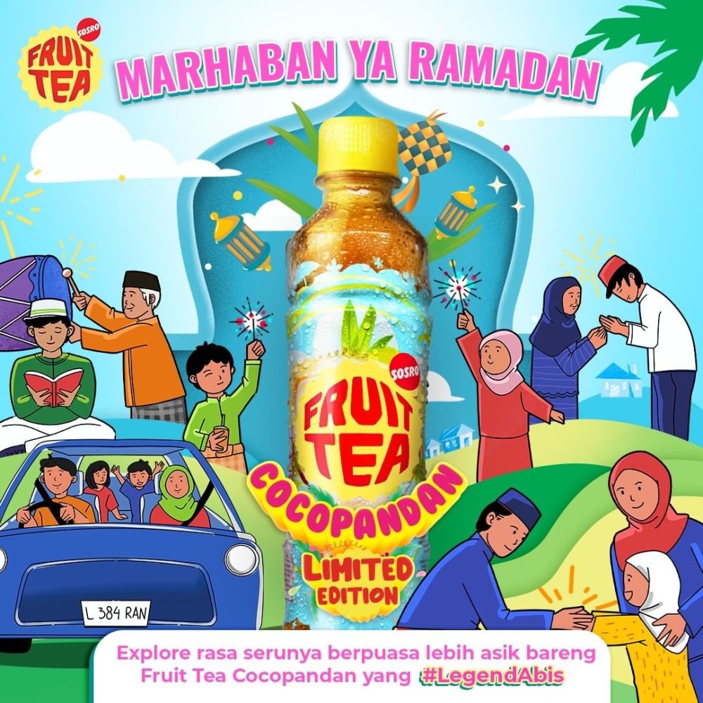 New limited edition Sosro Fruit Tea Cocopandan flavour for Lebaran ...