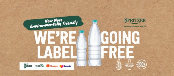 Spritzer natural mineral water goes label free in Malaysia - Mini Me ...