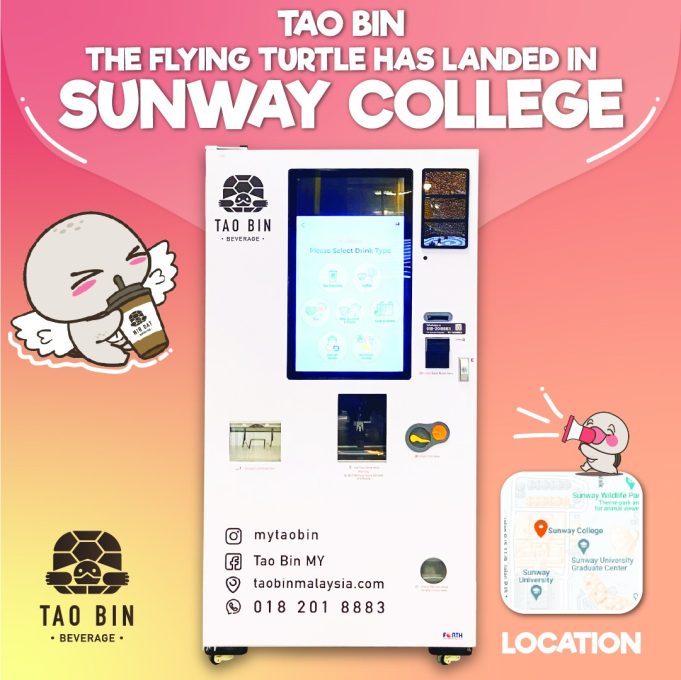 Tao Bin beverage vending machine now in Malaysia - Mini Me Insights