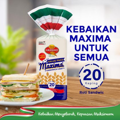 Massimo Bread unveils Maxima, a roti designed for the rakyat - Mini Me ...