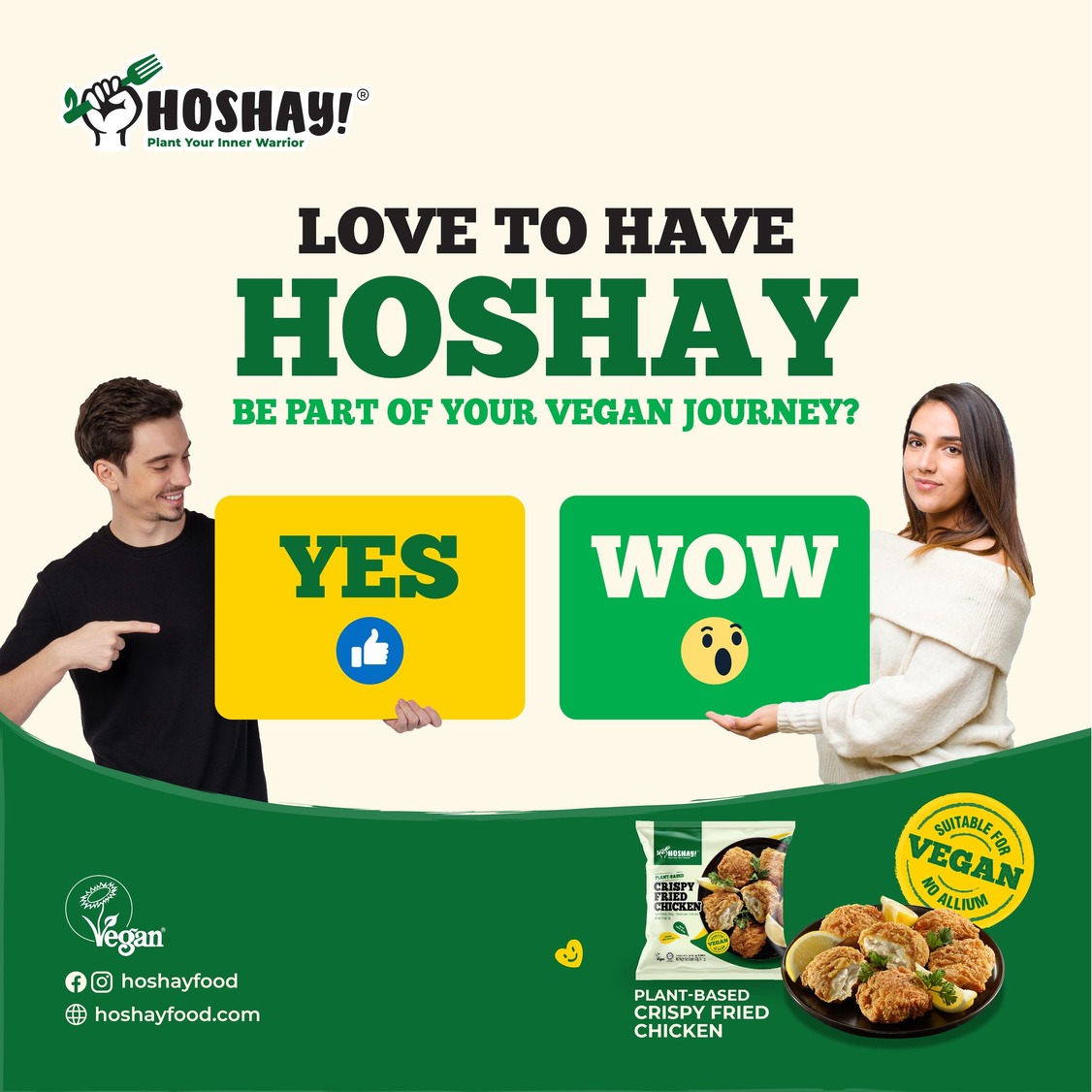 Brand-new packaging for Hoshay Plant-based Crispy Fried Chicken - Mini ...