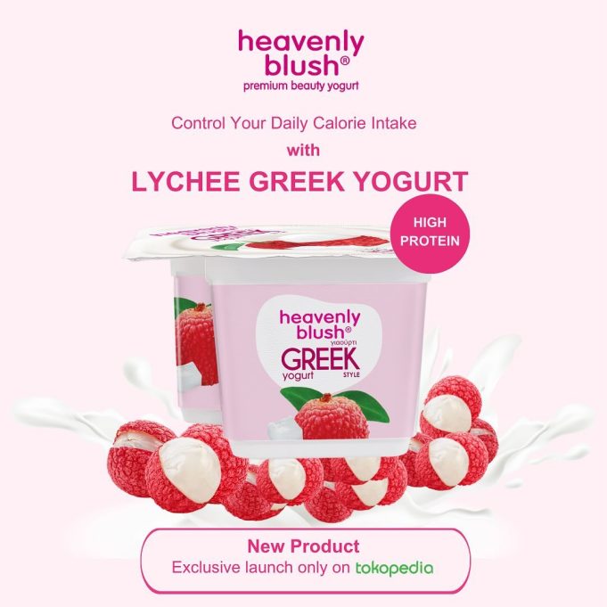 New Heavenly Blush Lychee Greek Yogurt has lychee chunks and nata de coco - Mini Me Insights