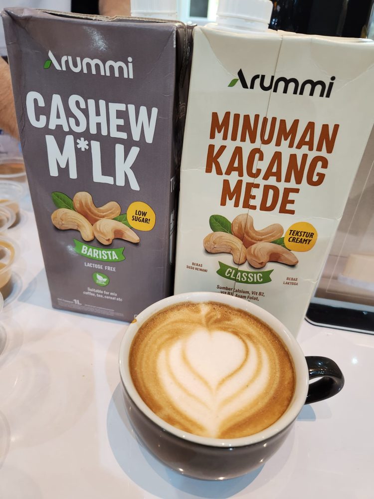 Indonesian cashew drink Arummi has a new look, new barista edition - Mini Me Insights