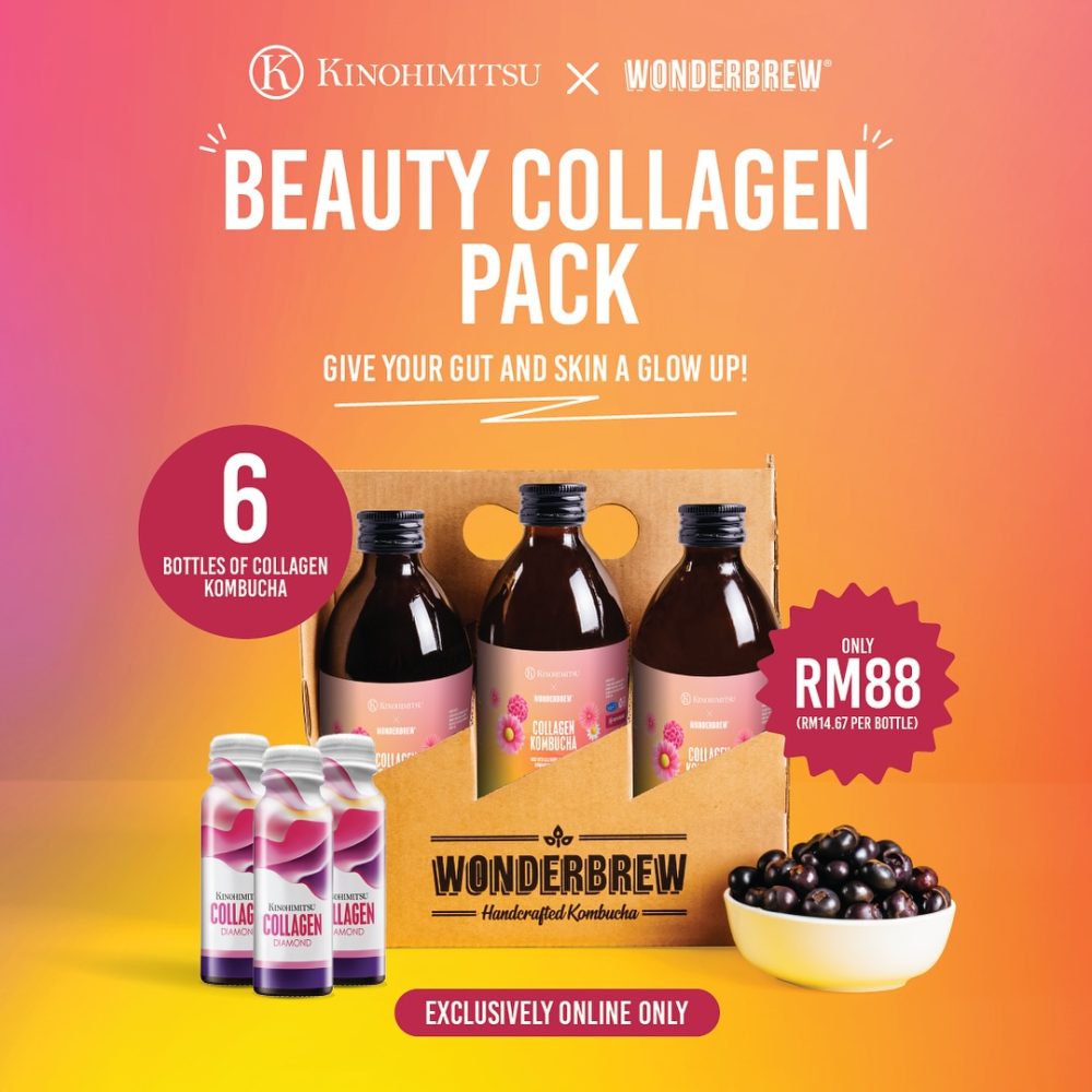 New Collagen Kombucha by WonderBrew x Kinohimitsu that nourishes inside ...