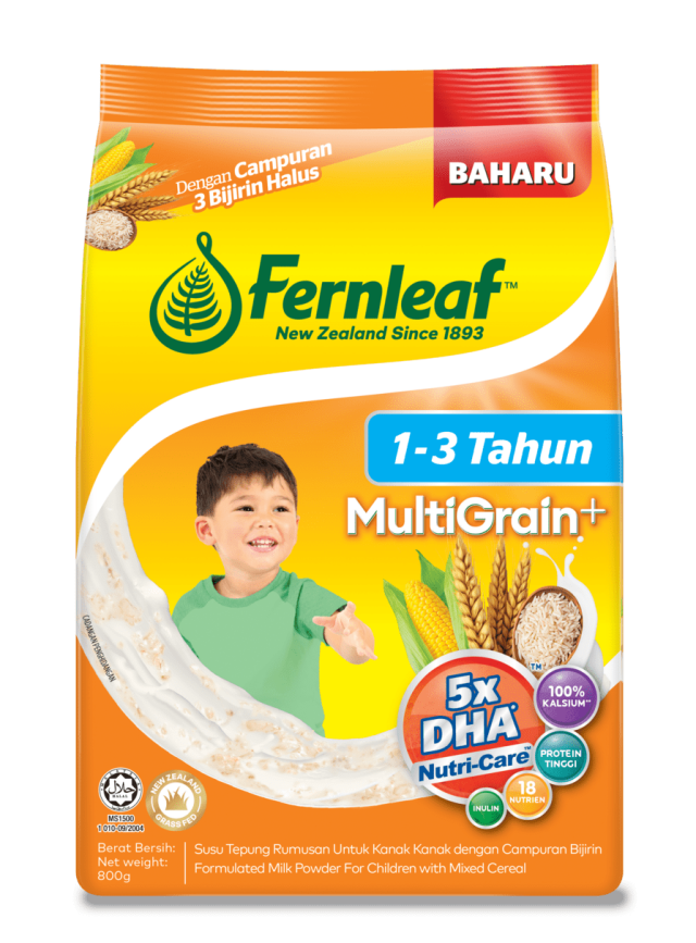 Combining the goodness of milk with three types of grains for satisfied ...