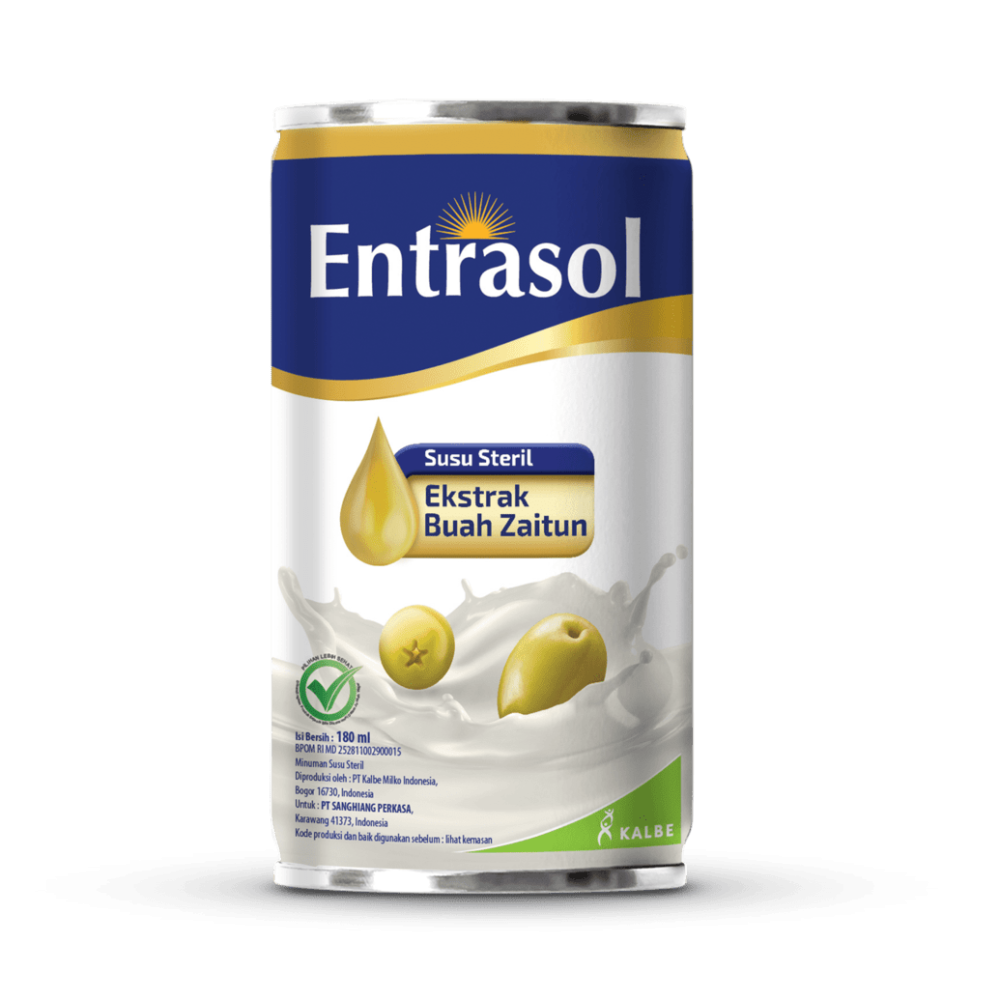 Entrasol with olive extract is now available in can format in Indonesia ...
