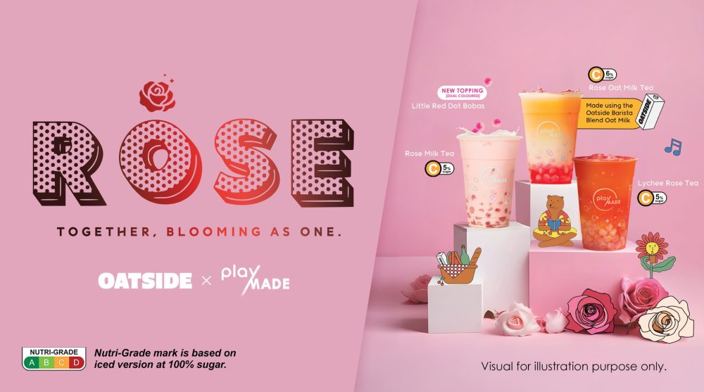 PlayMade new Rose series include Rose Oat Milk Tea curated with Oatside ...