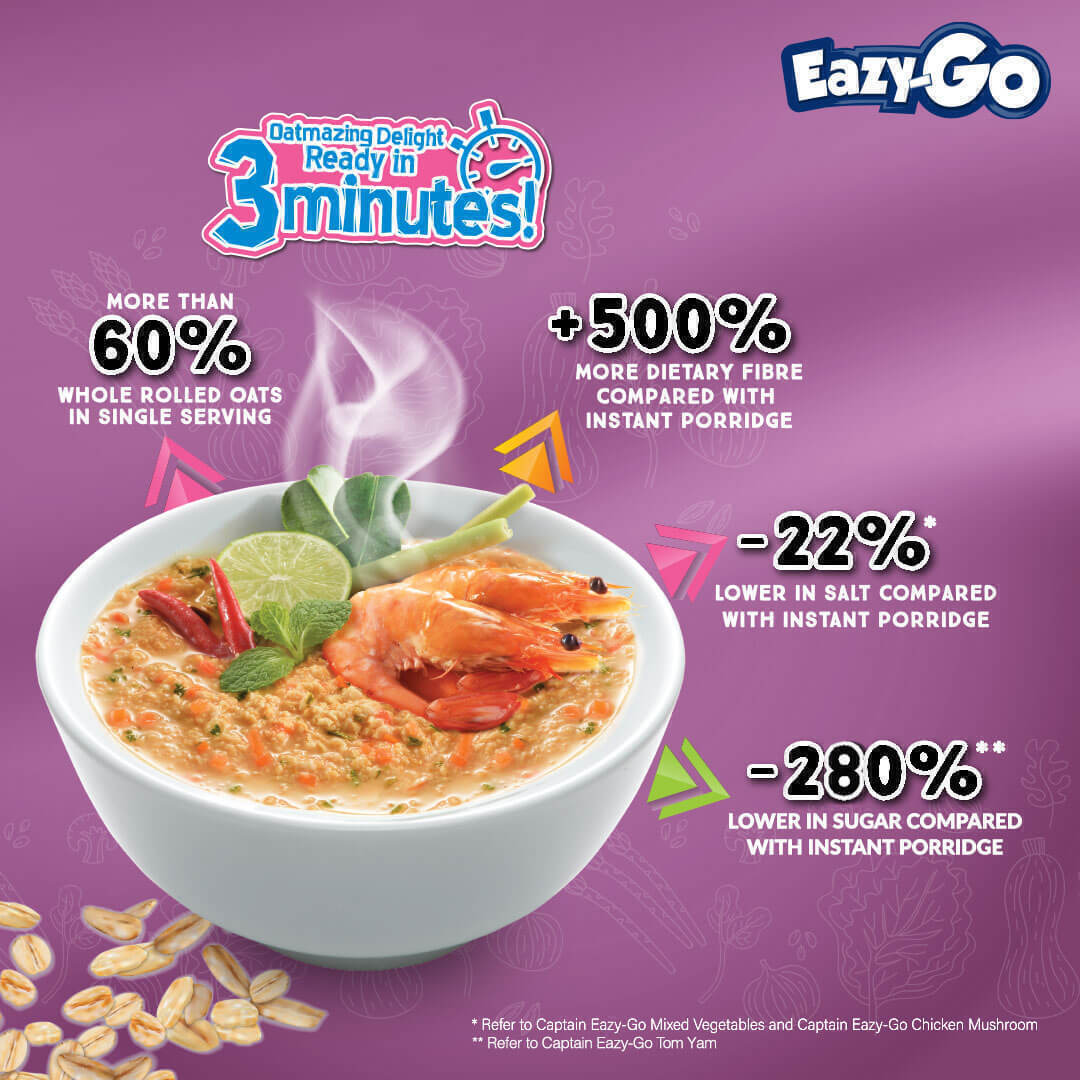 Captain Eazy-Go now has tom yum oatmeal - Mini Me Insights