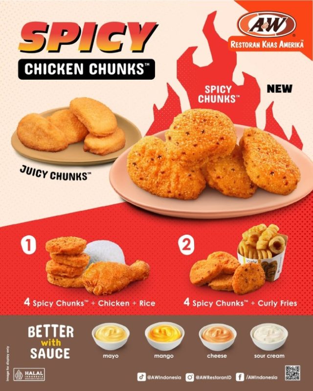 A&W Indonesia launches Spicy Chicken Chunks & Korean Buldak Bedug ...
