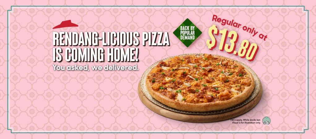 Pizza Hut Singapore brings back Rendang-licious Pizza - Mini Me Insights