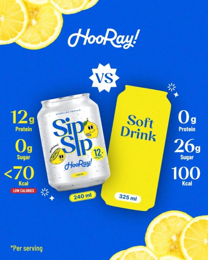Hooray! launches SIP SIP Hooray! Sugar-Free Sparkling Protein Drink in ...